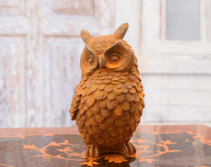 Cast Iron Amazing Owl Elegant Rustical Owl Symbol of Wisdom Elegant ...