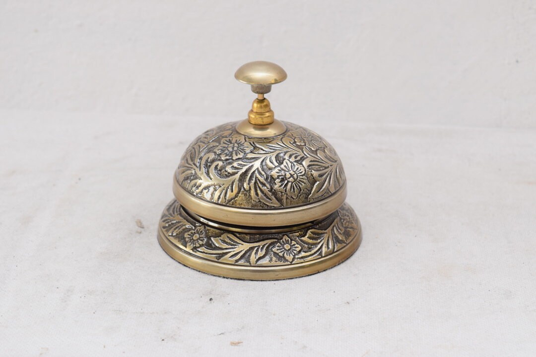 Bell Reception Brass Elegant Hotel Bell Table Bell Style Art Deco Gift ...