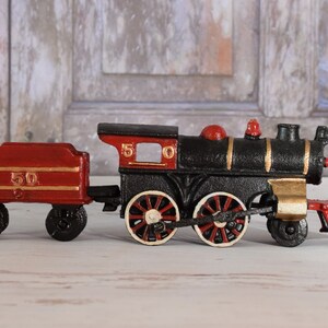 Antique Train Cast Iron Model - Toy Cast Iron Old School Train ...
