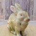 Porcelain Statue Painted Rabbit Porcelain Sculpture Rabbit Flowers ...