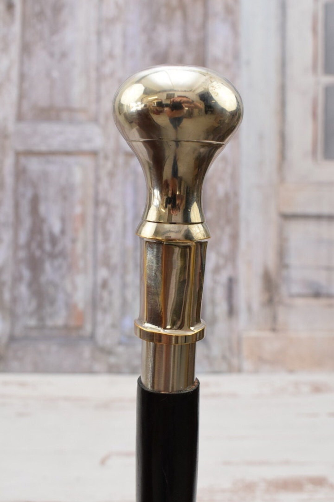 Classic Elegant Walking Stick - Aluminum and Wooden Walking Stick ...