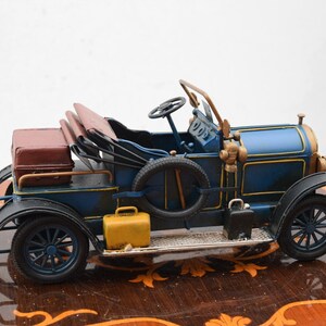 Vintage Metal Model Old Car Amazing Blue Old Antique Car Metal Model ...