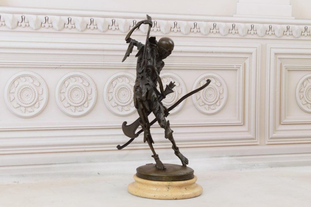 Memento Mori Bronze Sculpture - Skeleton Last Goodbye - Skeletton in ...