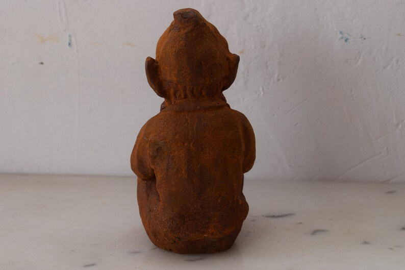 Cast Iron Gnome Pixie Sculpture Figurine Figure Gift Vintage - Etsy