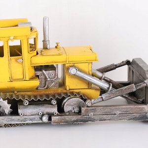 Vintage Yellow Bulldozer Metal Model: Classic Collector's Decor - Etsy