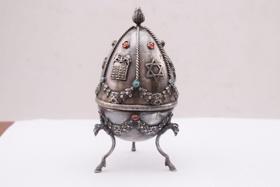 Silver Jewish Egg - Imperial Russia Style - Playing Jews - Silver Egg ...