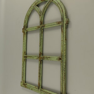 Cast Iron Frame Window and Shutter Window Crate Rustical Green Patina ...
