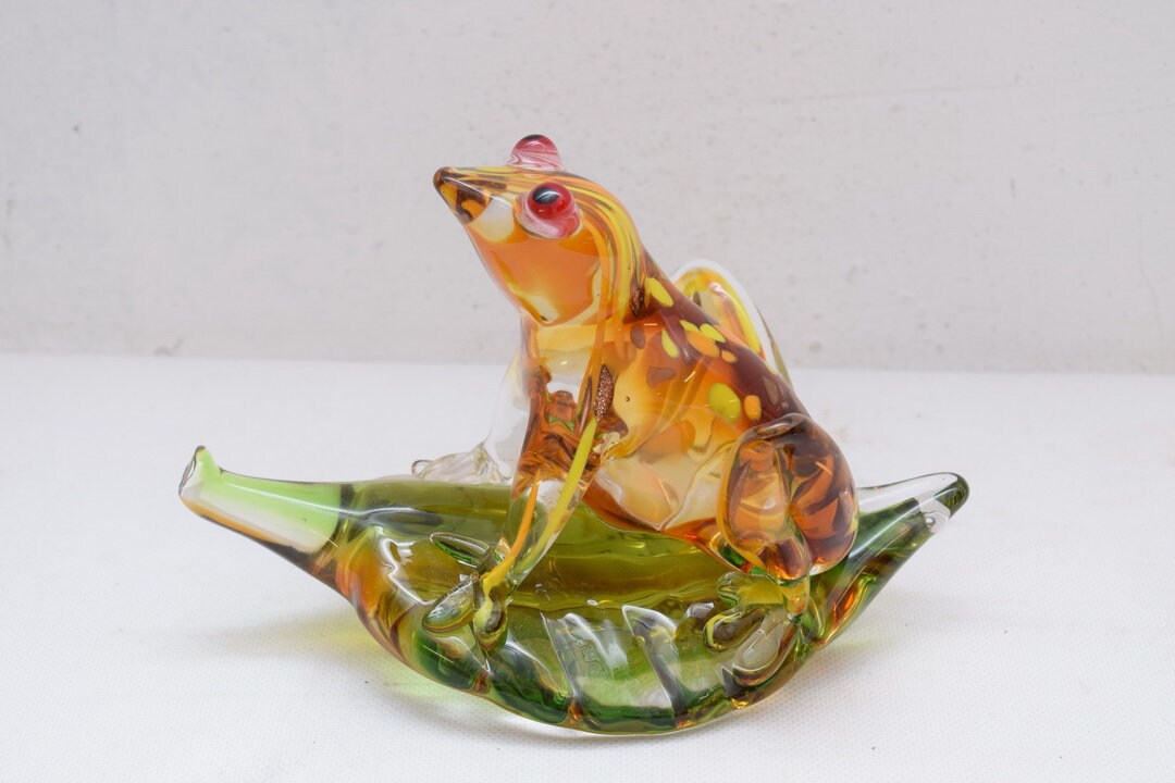 Funny Frog Murano Style Figurine for Luck Beaufitul Gift Italian ...
