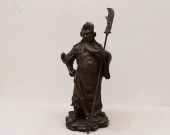 LARGE Realistic General Guan Yu - Chinese God of War - Bronze Sculpture ...