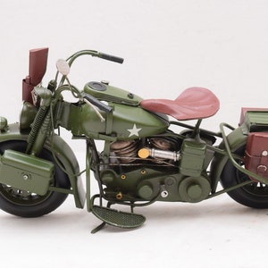 Vintage Green Motorbike - Military Motorcycle Old Classic Metal Model ...
