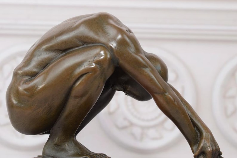 Bronze Swimmer Statue: Water Diver on Marble Base - Etsy