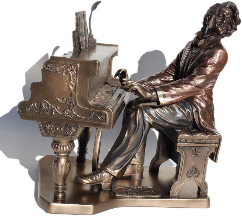Fryderyk Chopin Playing Piano Pianist Statue Chopin - Etsy