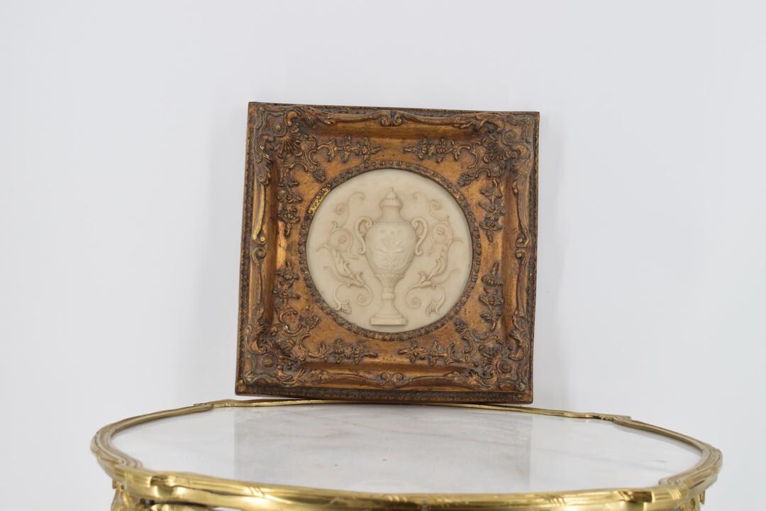 Vintage Painting Alabaster With Gold Frame - Amphora - Amazing Gift ...