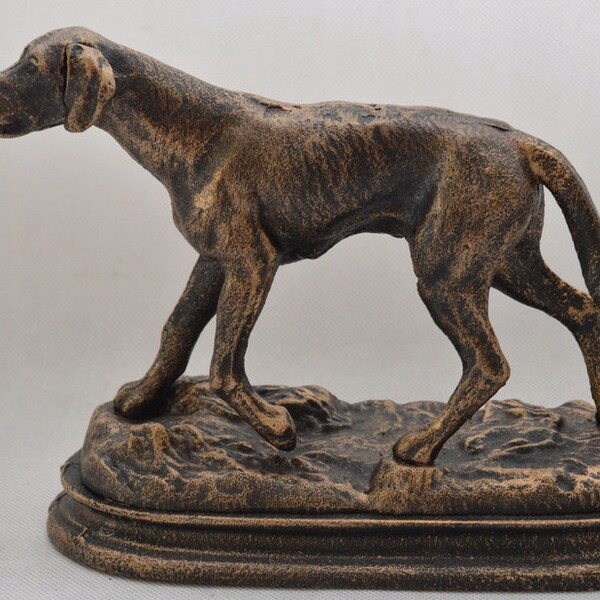 Cast Iron Dog Sculpture - Etsy