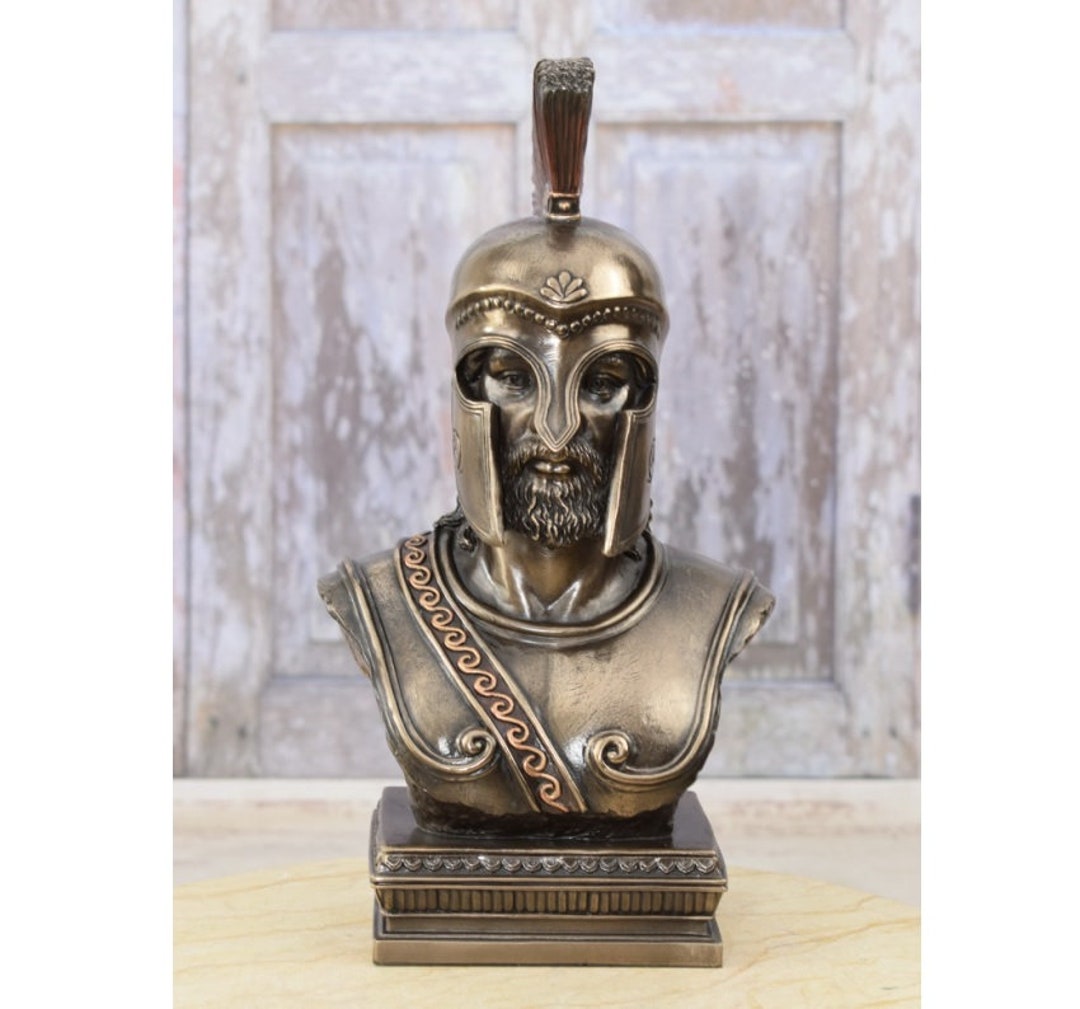 Spartan Warrior Bust Handcrafted - Trophy Spartan - Statue Greek ...