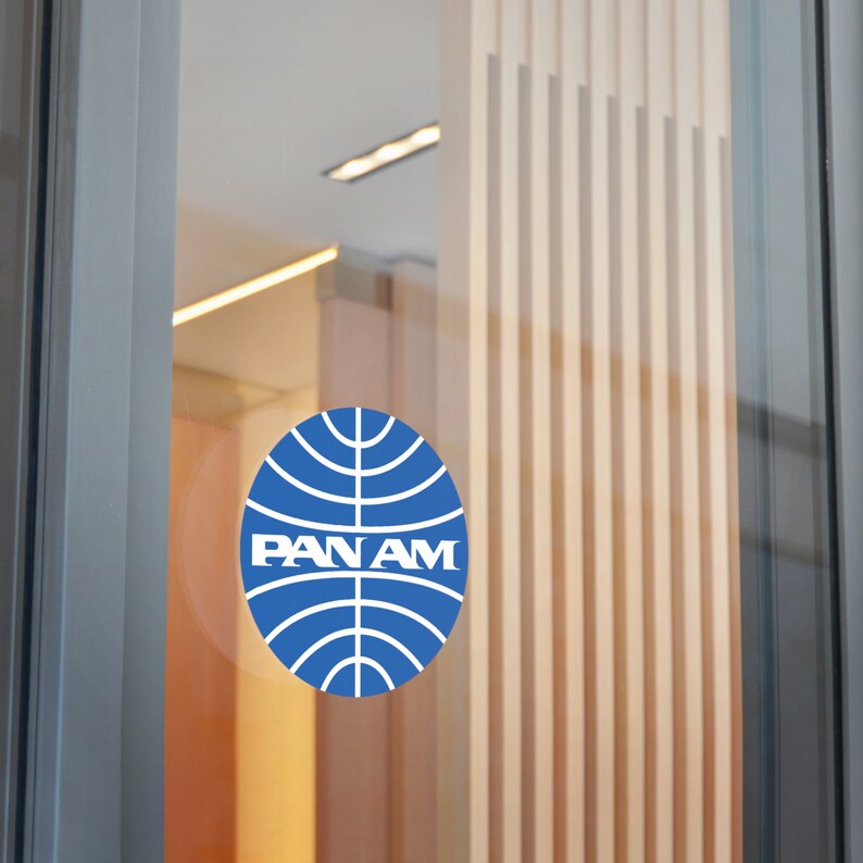 Pan Am Stickers Vintage Airline Logo Decals Round Vinyl Stickers Pan Am ...