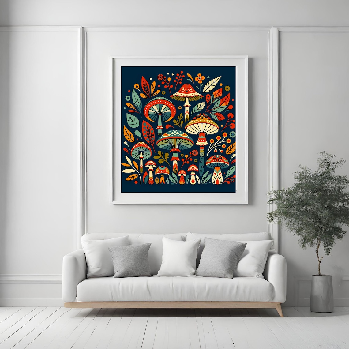 Folk Art Wall Art-scandinavian Wall Art folk Art Cottagecore Forestcore ...