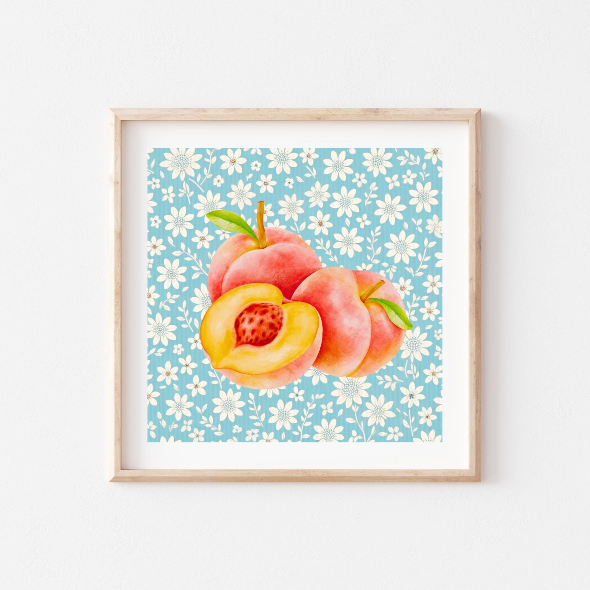 Fruits Poster, Peaches Print, Fruits Wall Art, Trendy Printables ...
