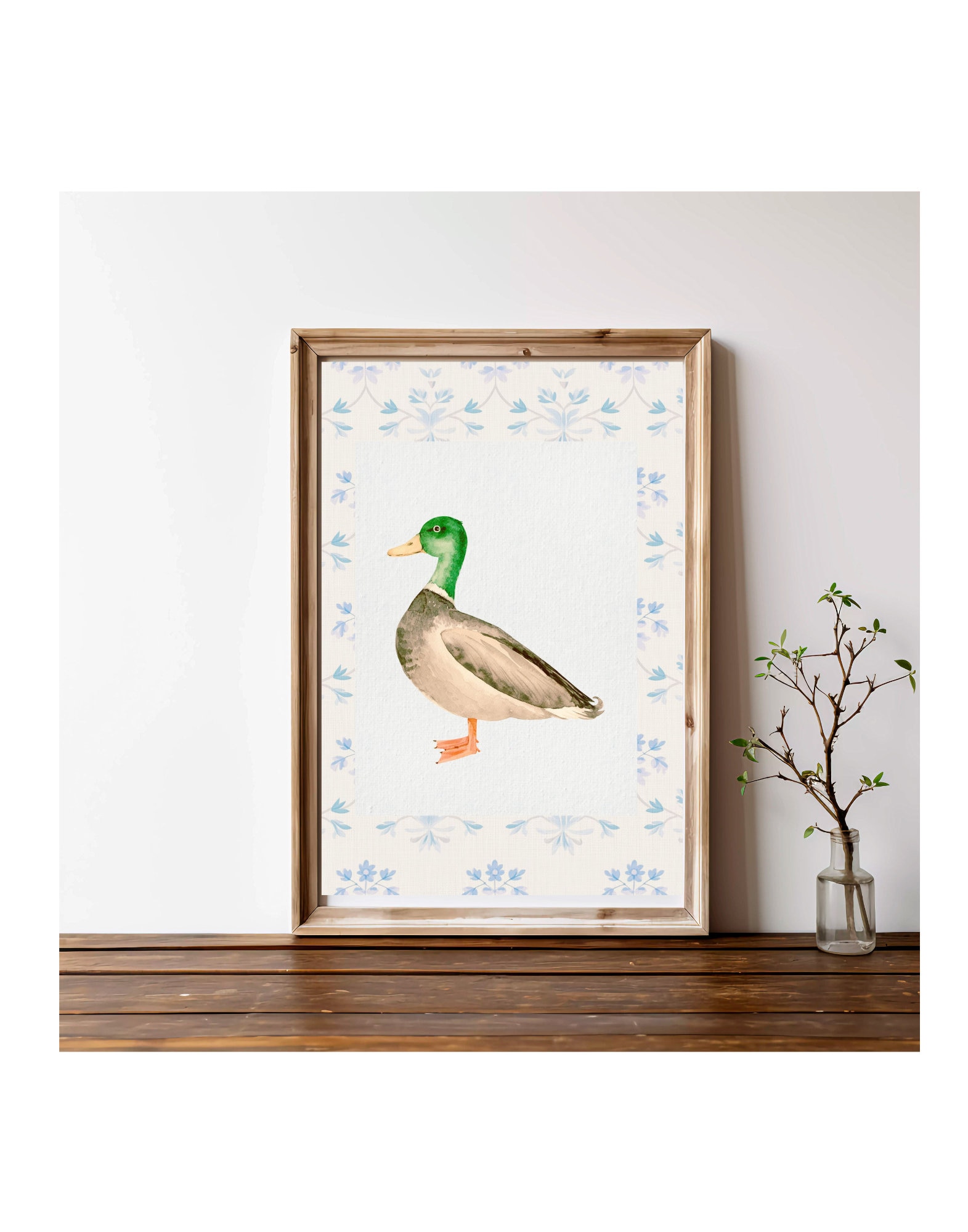 Duck Poster,shabby Chic Duck, Vintage Style Duck , Collage, Digital ...