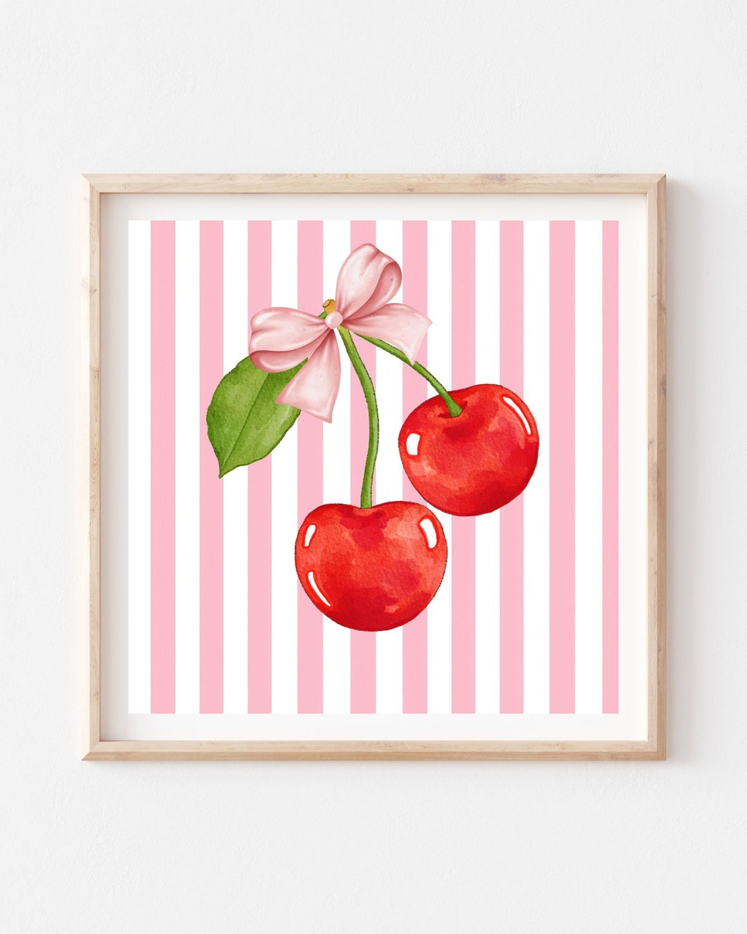 Fruits Poster, Cherries Print, Fruits Wall Art, Trendy Printables ...