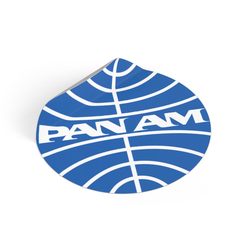 Pan Am Stickers Vintage Airline Logo Decals Round Vinyl Stickers Pan Am ...