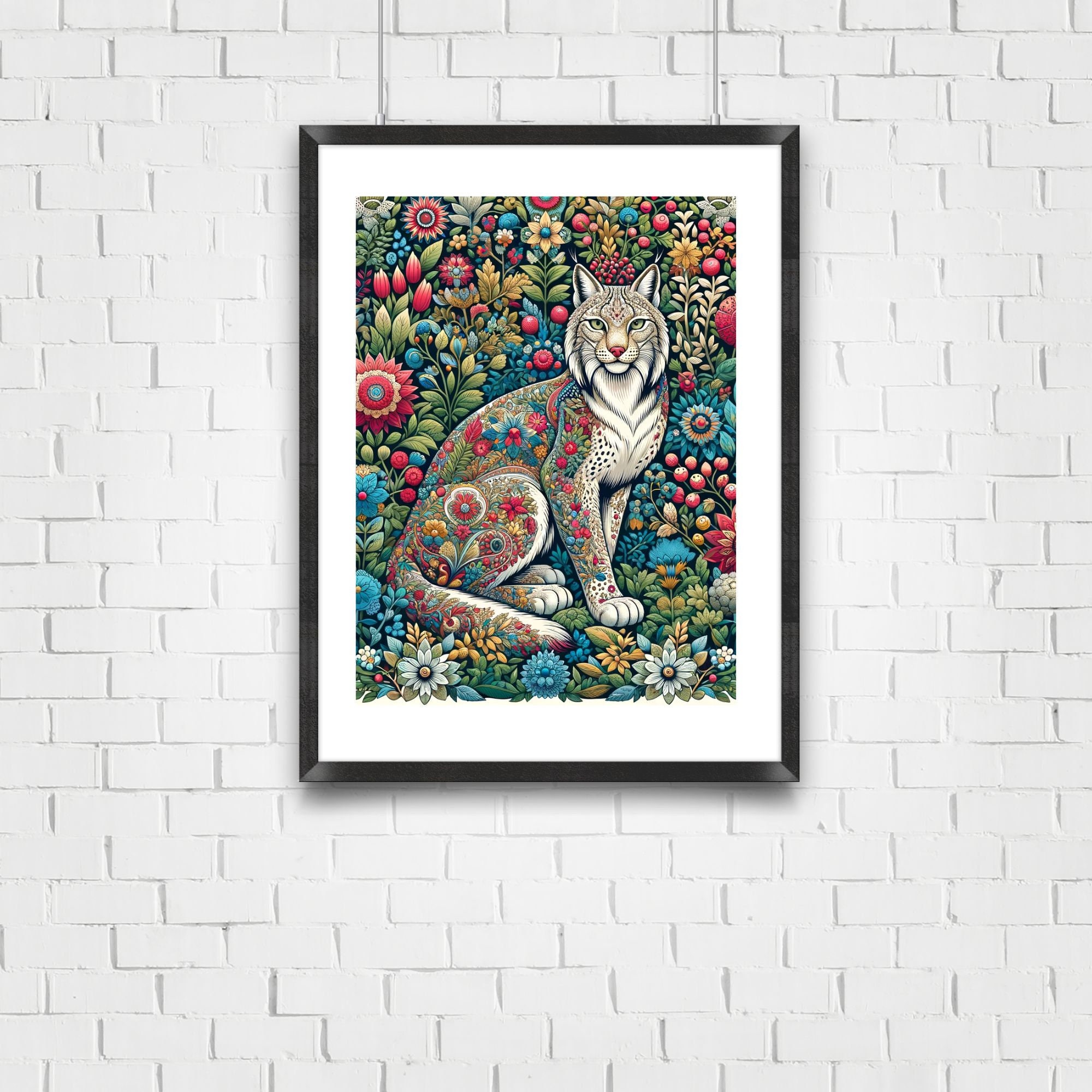 Folk Art Wall Decor-panther Wall Art folk Art Poster ,forestcore ...