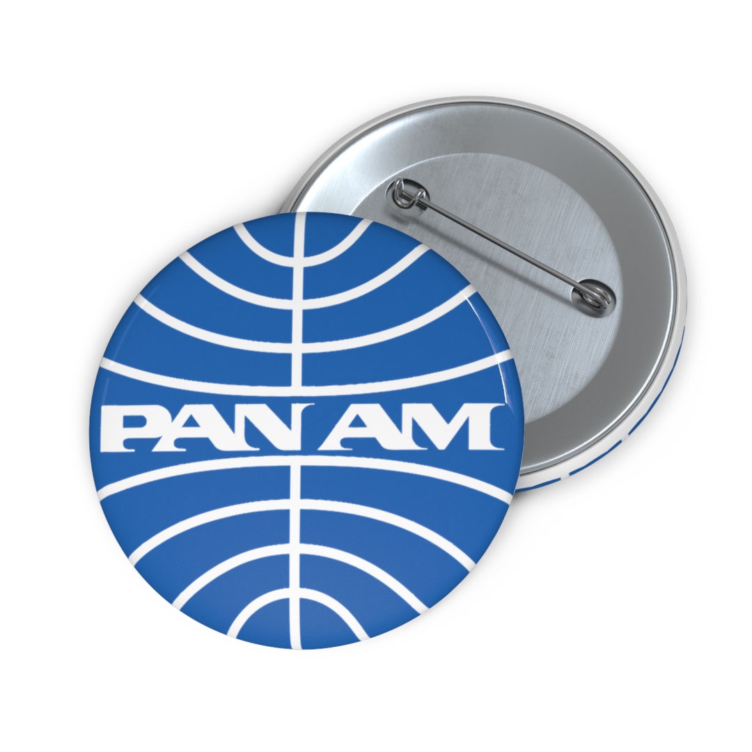 Pan Am Pin Button Vintage Airline Logo Pins Pan Am Retro Pin Button Pan Am Logo Gift for Pilots ...
