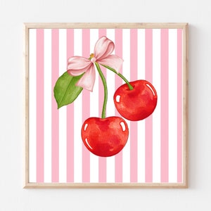Fruits Poster, Cherries Print, Fruits Wall Art, Trendy Printables ...