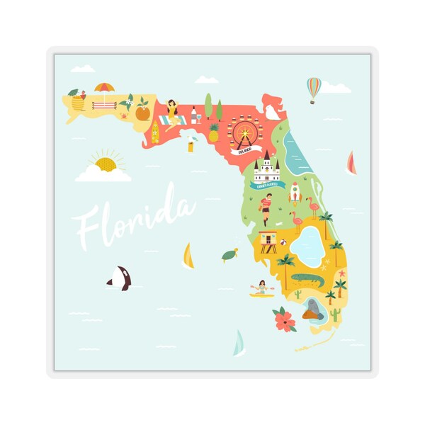 Florida Map - Etsy