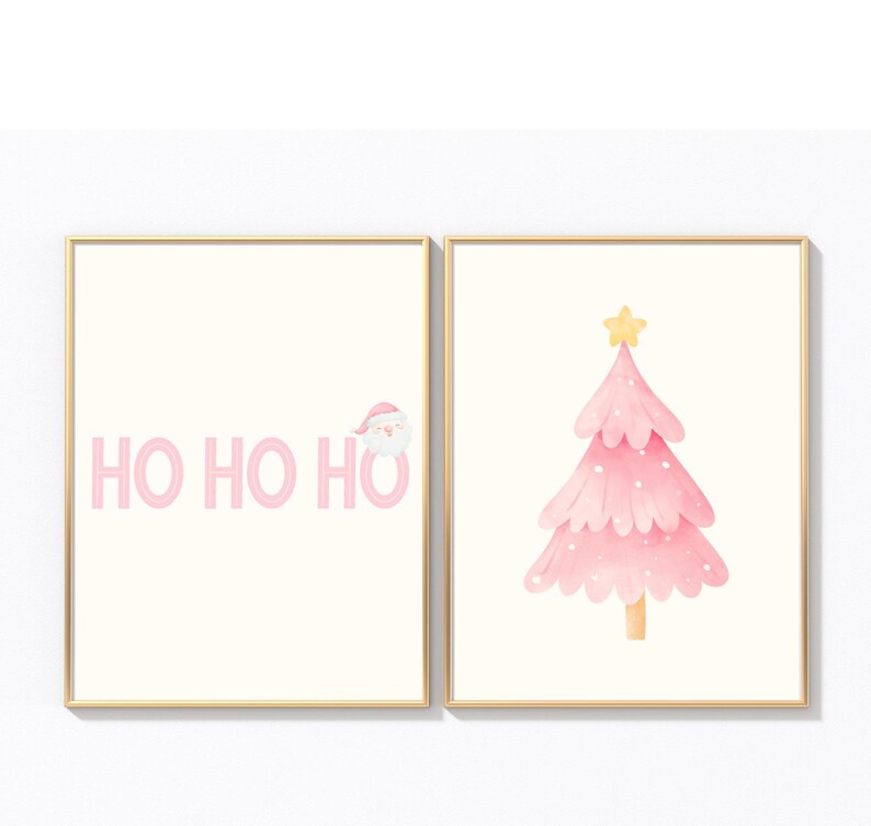 2 Christmas Wall Art instant Digital Download Printable Minimalist ...