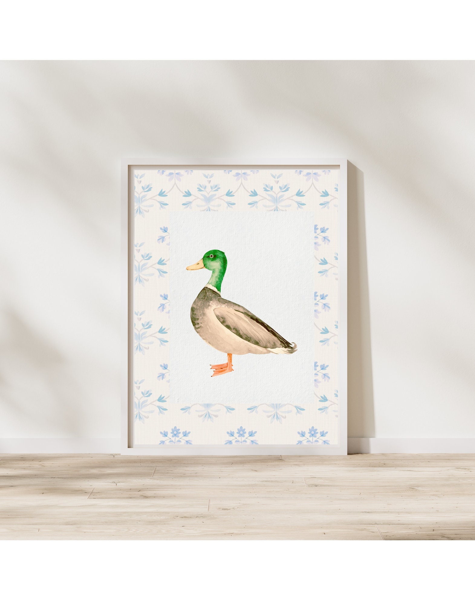 Duck Poster,shabby Chic Duck, Vintage Style Duck , Collage, Digital ...