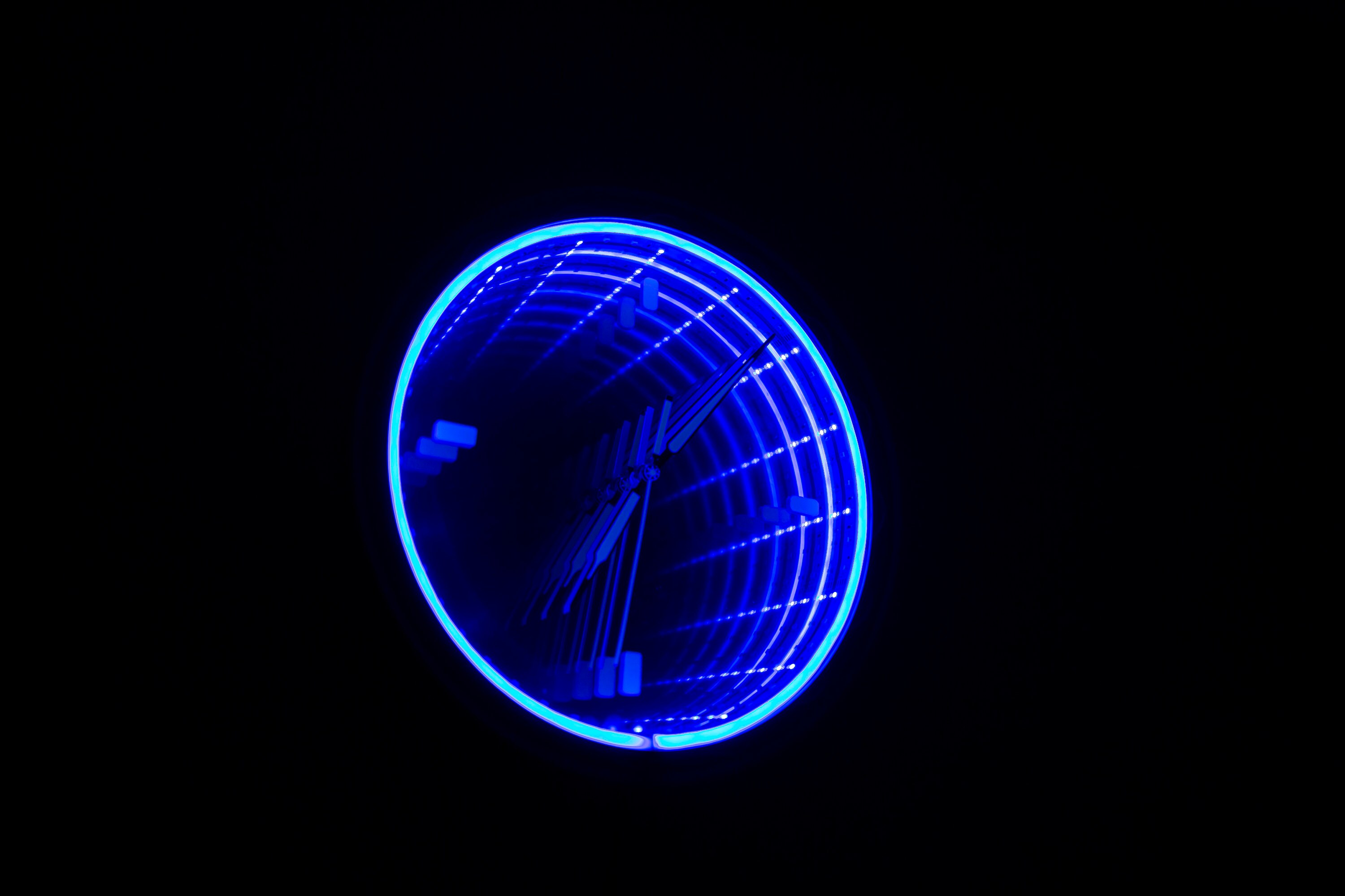 RGB Mirror Clock Neon Led Infinity Effect Wall Clock Led - Etsy Australia