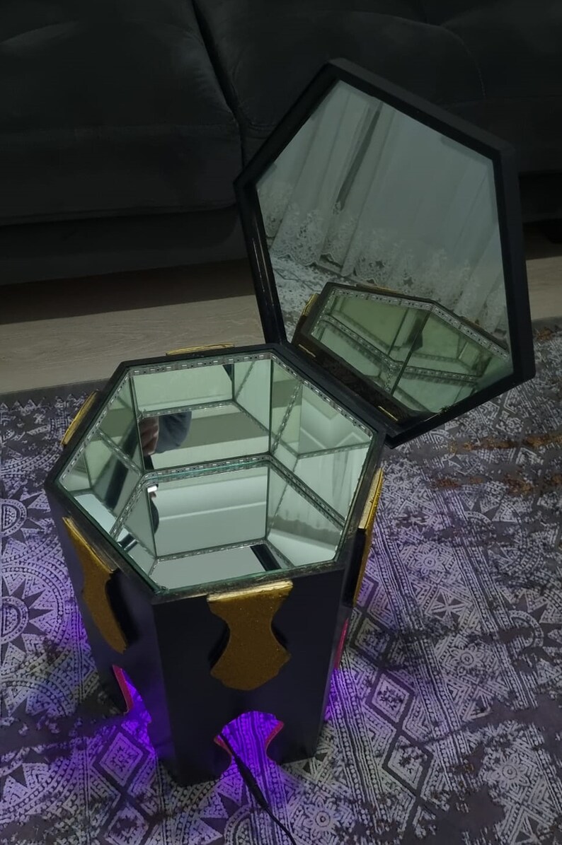 Infinity Mirror Center Table, Infinity Effect, Wooden Coffee Table ...