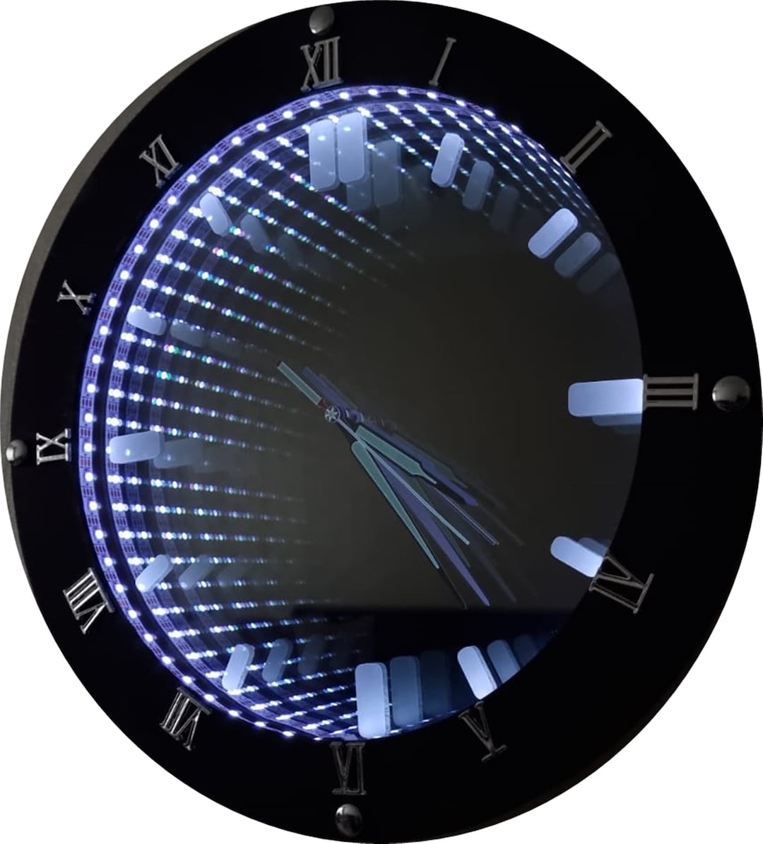RGB Mirror Clock, Infinity Effect, Wall Clock, Led Clock, Analog Clock ...