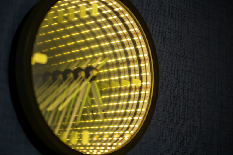 RGB Mirror Clock Infinity Effect Wall Clock Led Clock - Etsy