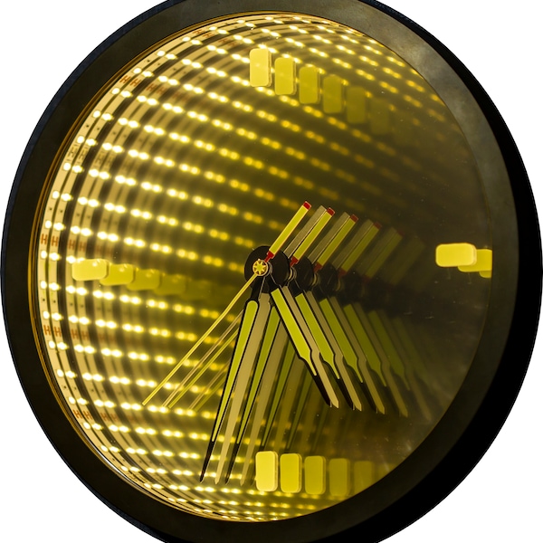 Mirrored Wall Clock - Etsy