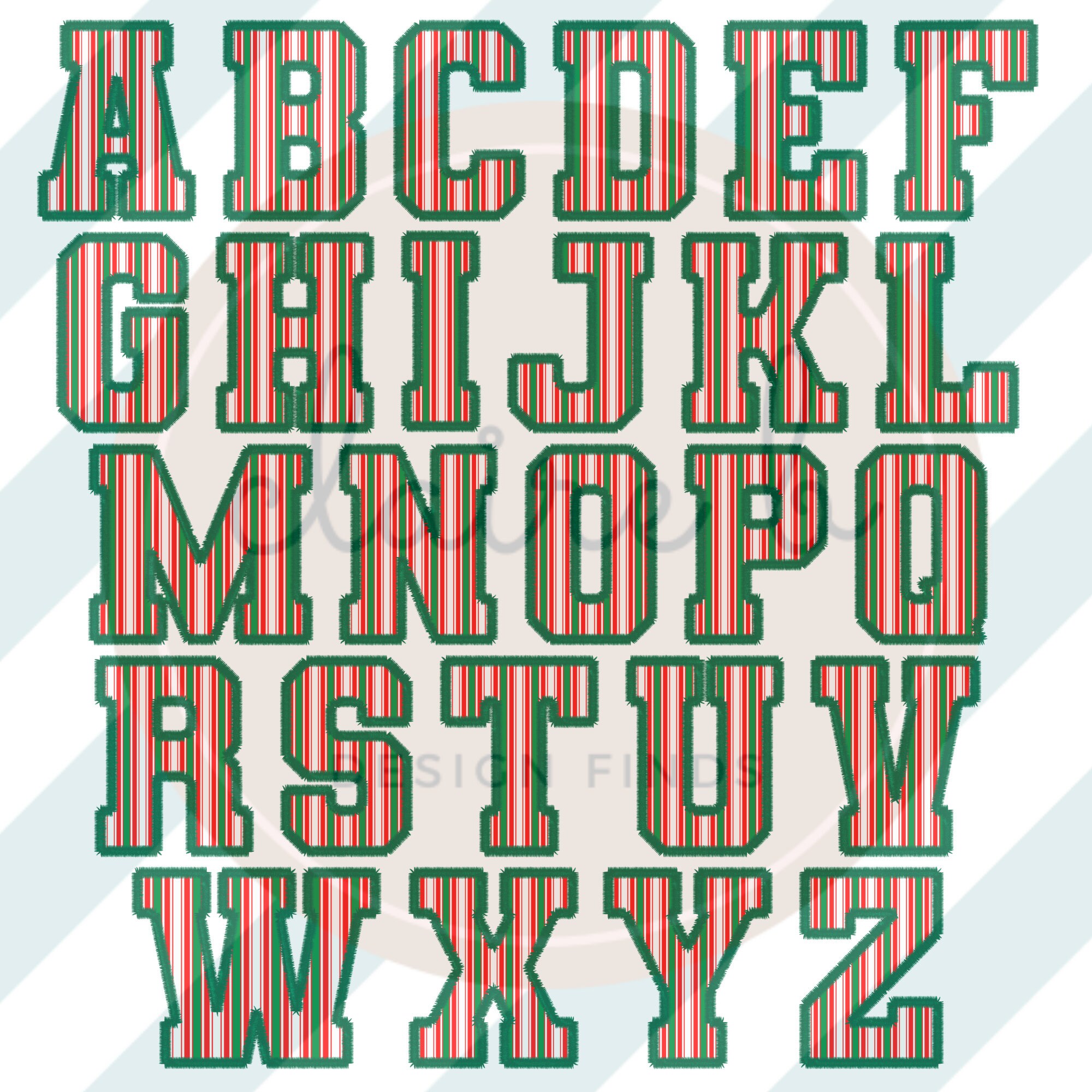 Faux Embroidered Thread Letters PNG Alphabet Set Varsity - Etsy
