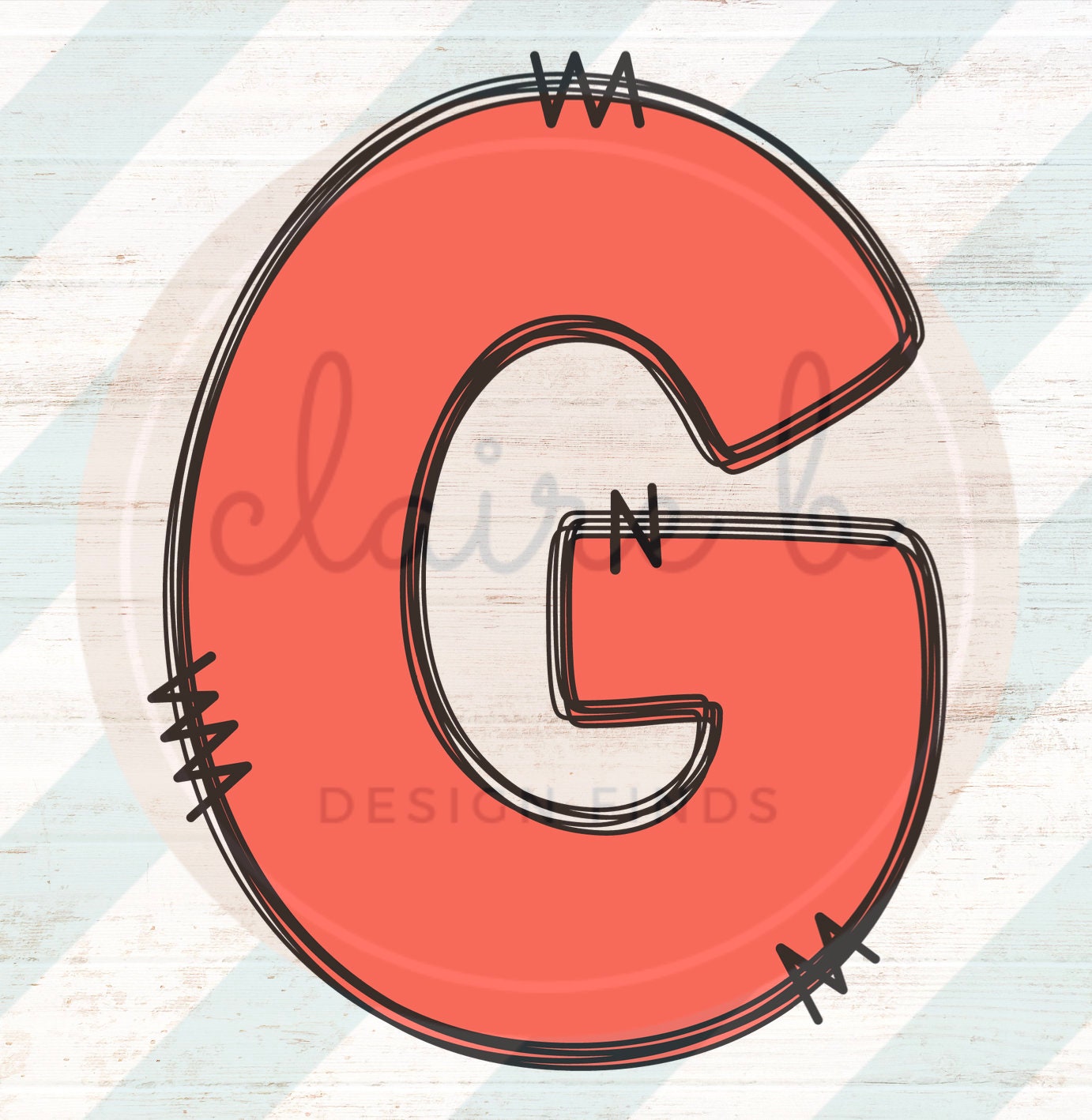 Coral Poppies/solid Doodle Font Alphabet Numbers Set With 108 PNG ...