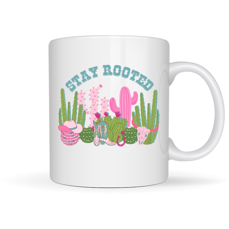 Trendy Stay Rooted PNG, Cactus PNG File, Teal & Pink Png, Retro Disco ...