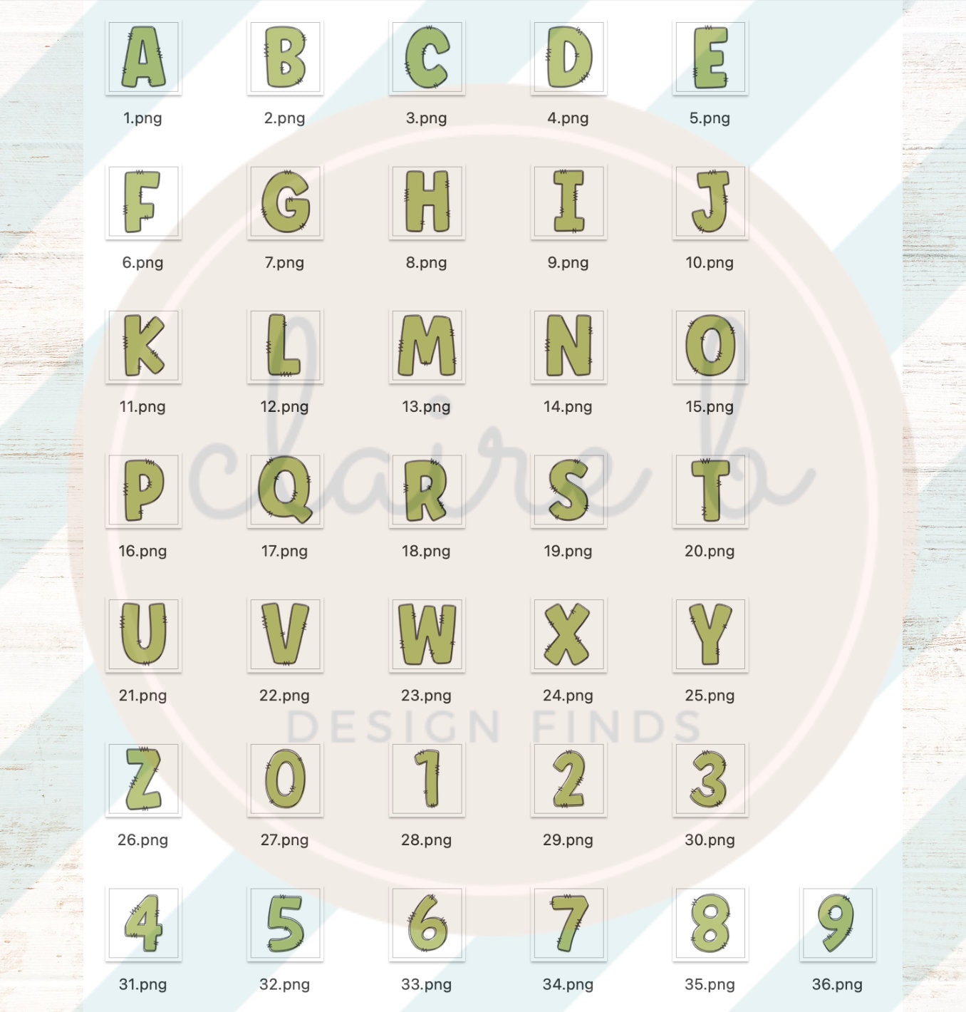 Coral Poppies/solid Doodle Font Alphabet Numbers Set With 108 PNG ...