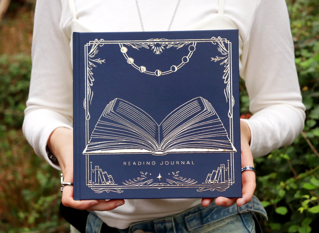 Personalised Reading Journal, Book Journal, Gold Embossed Hardcover ...