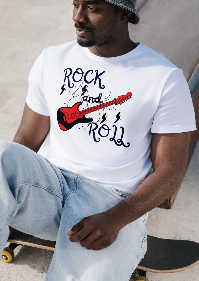 Rock and Roll T-shirt, SVG Tshirt Cricut, PNG Tshirts Cricut, Cut File ...