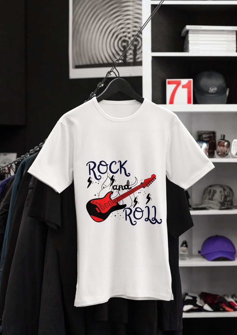 Rock and Roll T-shirt, SVG Tshirt Cricut, PNG Tshirts Cricut, Cut File ...