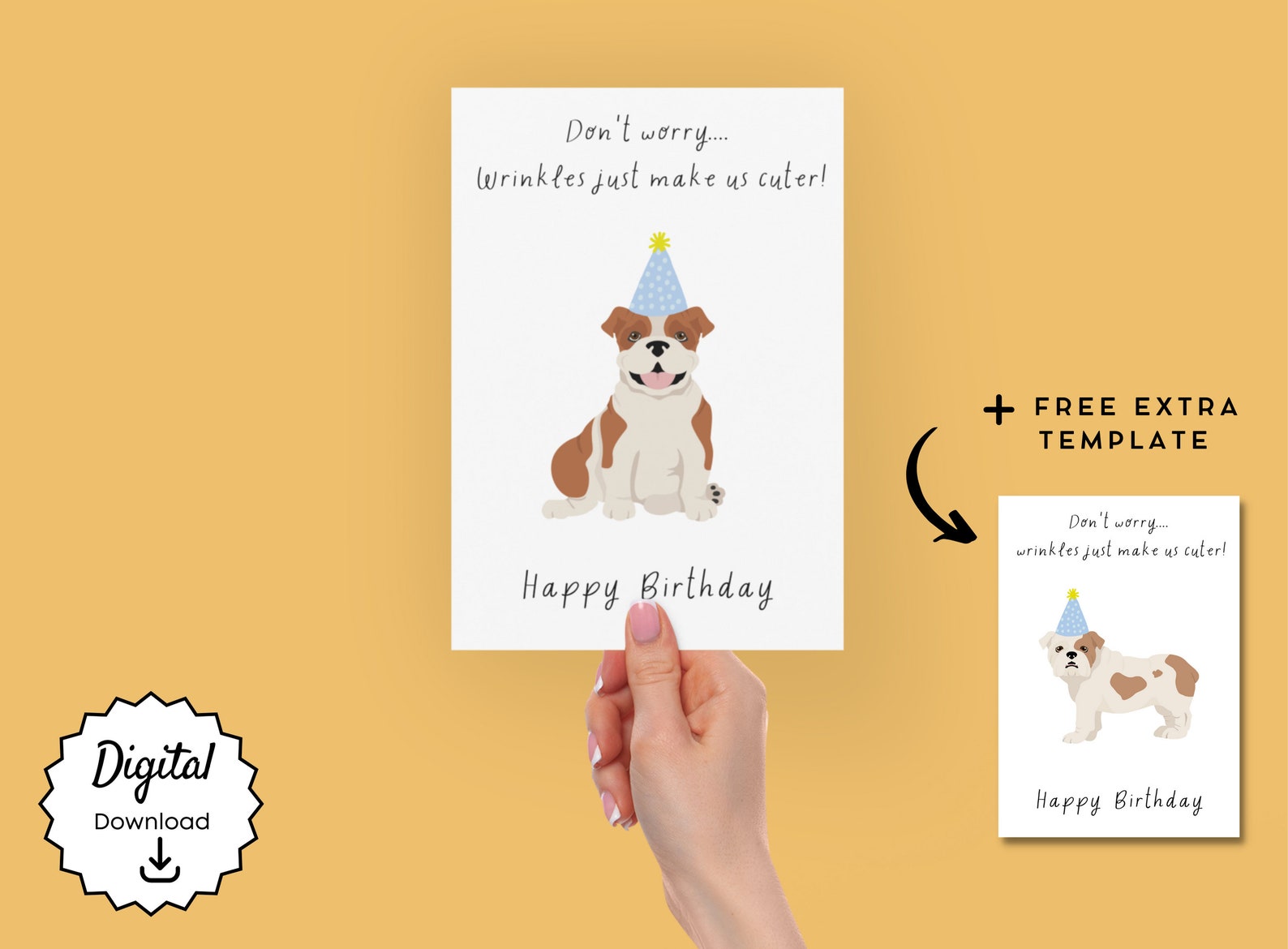 Printable Dog Birthday Card | Printable Birthday Card Funny | Digital ...