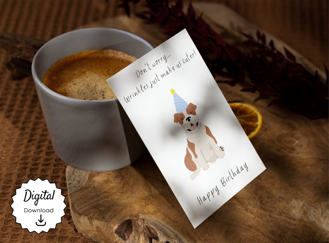 Printable Dog Birthday Card Printable Birthday Card Funny Digital ...