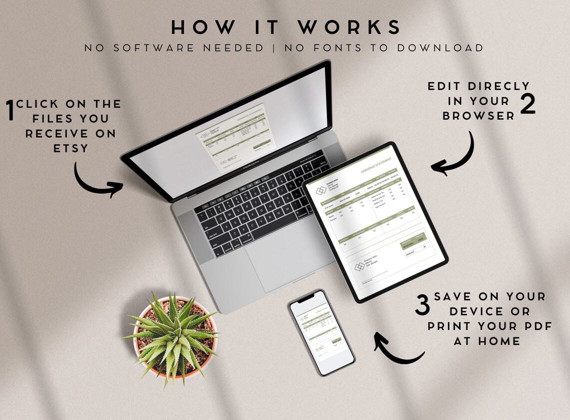 Employee Pay Stub Template | Payroll Paystub Template | Earnings ...