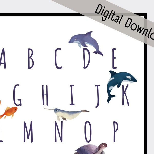 ABC Poster Alphabet Poster ABC Printable Homeschool Resource Printable ...