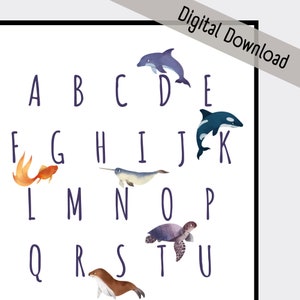 Alphabet Poster ABC Poster ABC Printable Homeschool - Etsy