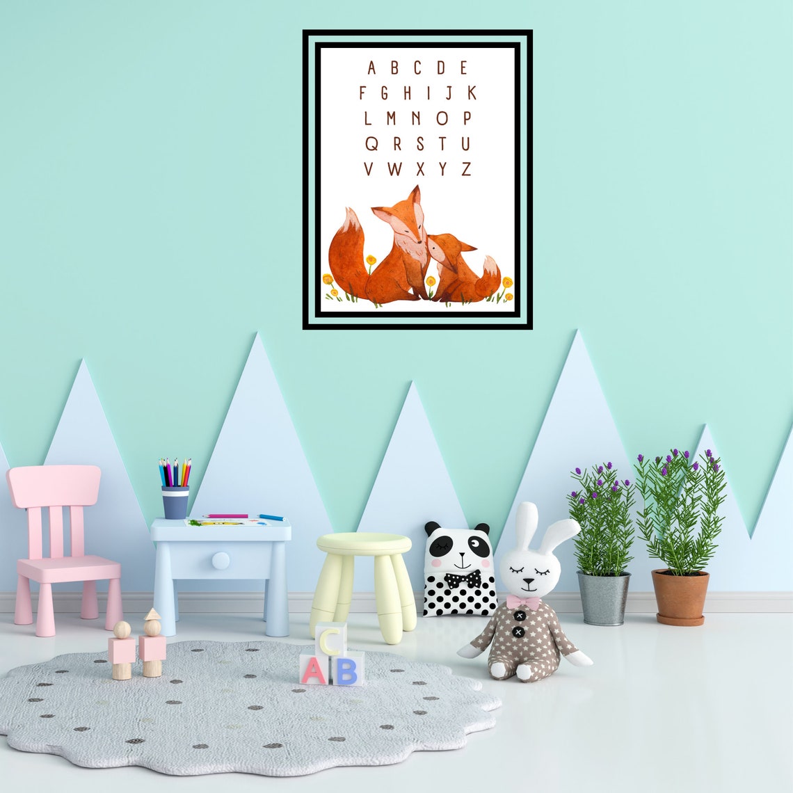 ABC Poster Alphabet Poster ABC Printable Homeschool - Etsy