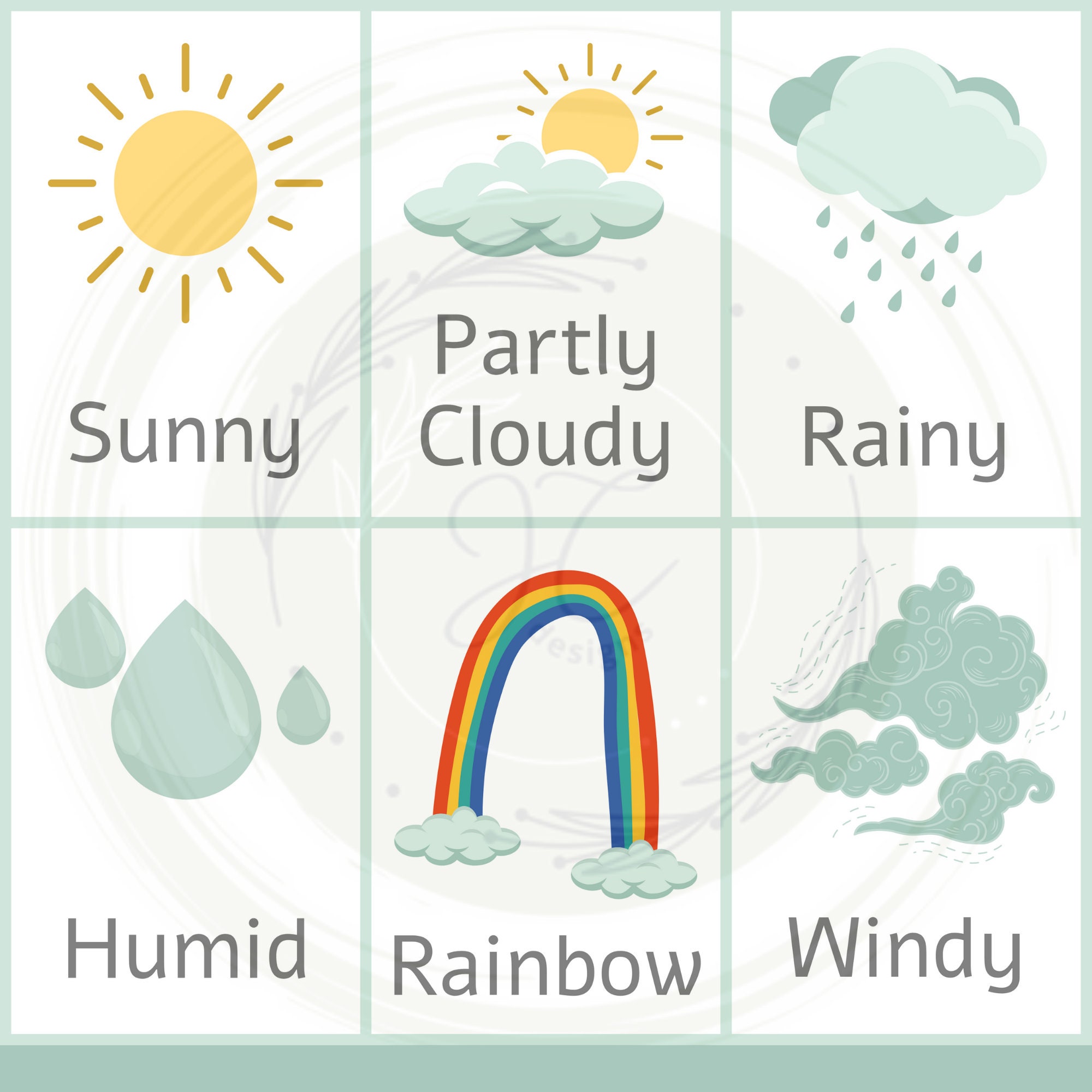 Preschool Kindergarten Weather Flash Cards Printable Weather Chart ...